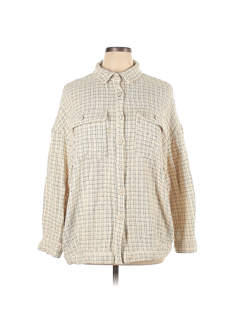 Shein 100% Polyester Colored Tan Jacket Size 14 - 60% off | thredUP