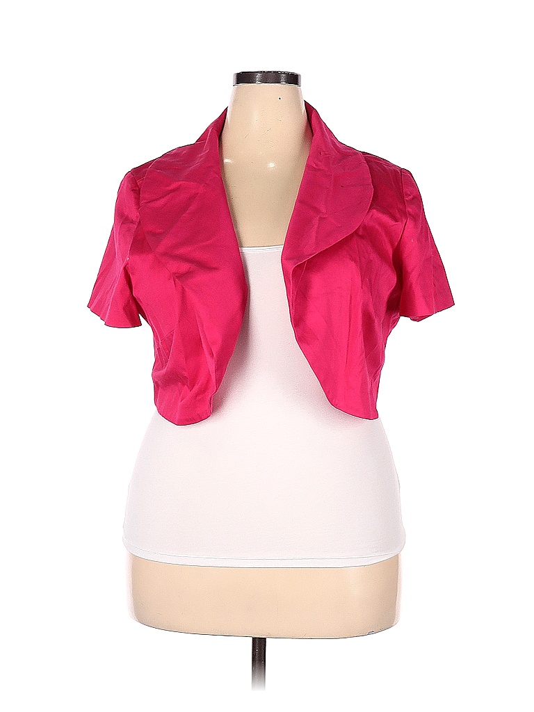 Ashley Stewart Solid Colored Pink Jacket Size 2X (Plus) - 65% off | thredUP