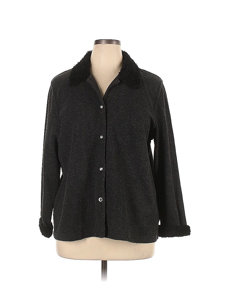 Cathy Daniels Solid Black Jacket Size XL - 65% off | thredUP
