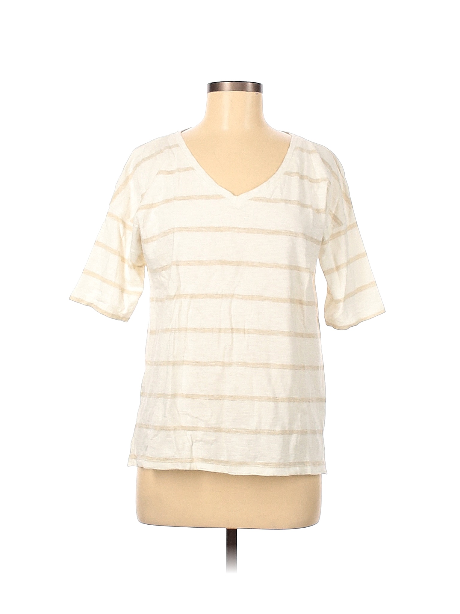 Talbots Stripes Colored Ivory Short Sleeve T-Shirt Size M - 71% off ...