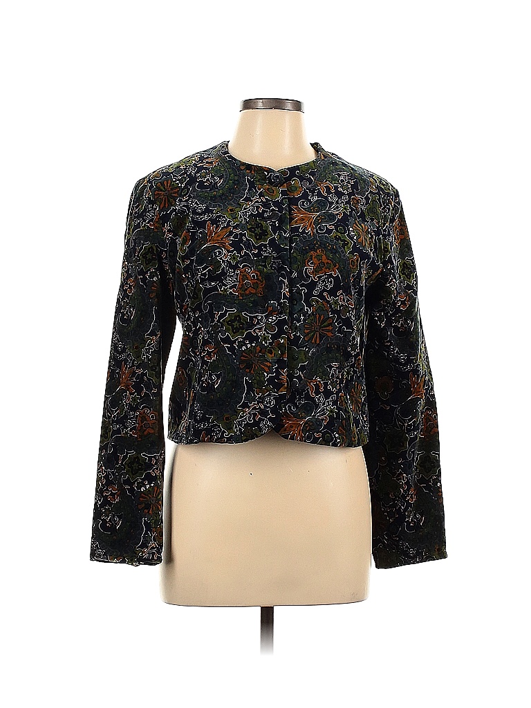 Laura Ashley 100% Cotton Floral Black Blue Jacket Size 10 - 83% off ...