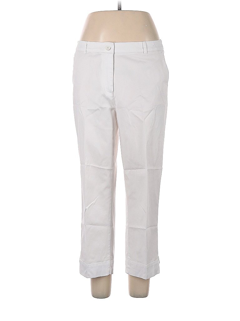 Talbots Outlet Solid Colored White Khakis Size 12 - 65% off | thredUP