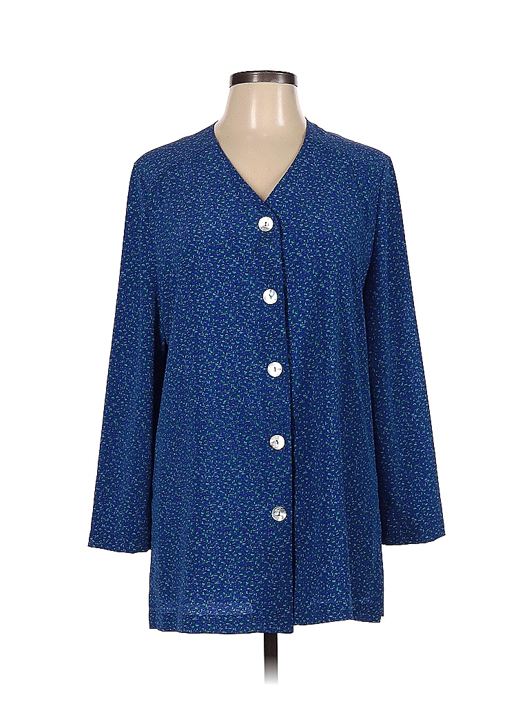 Koret 100% Polyester Blue Long Sleeve Blouse Size 12 - 81% off | thredUP