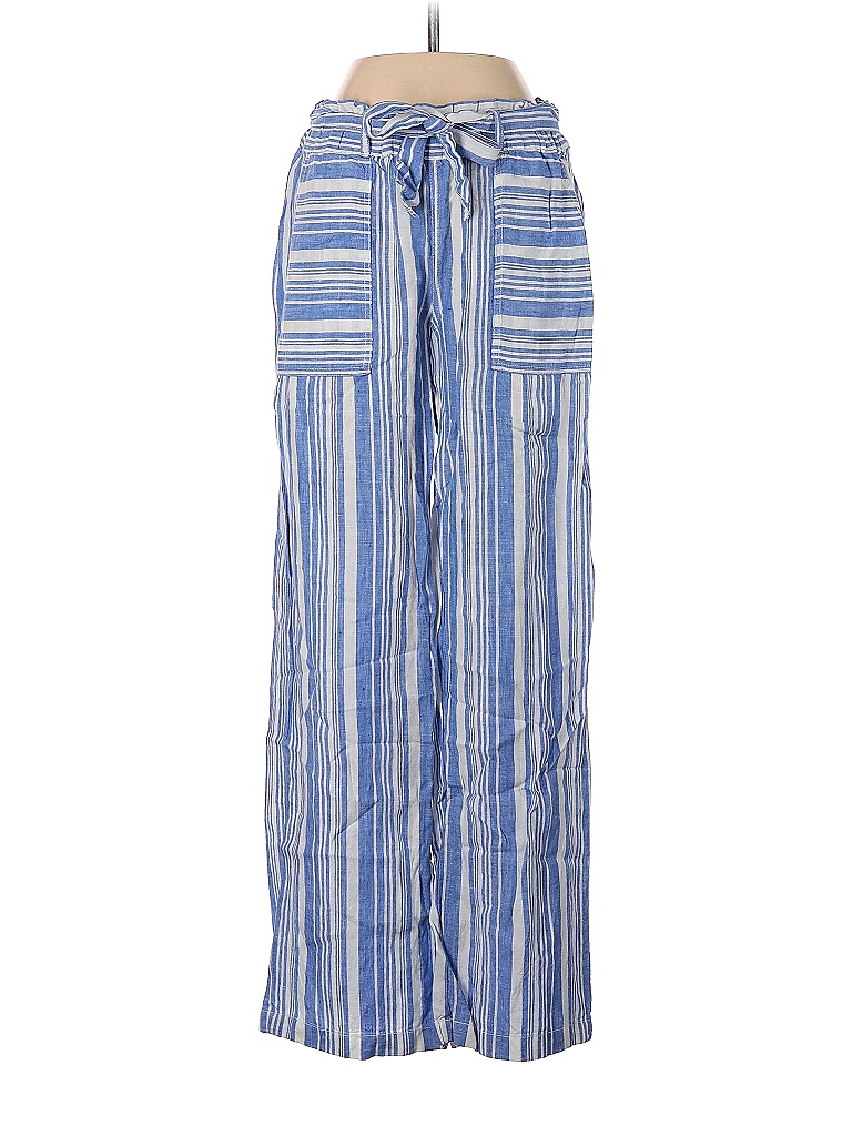C&C California 100% Linen Stripes Multi Color Blue Linen Pants Size S ...