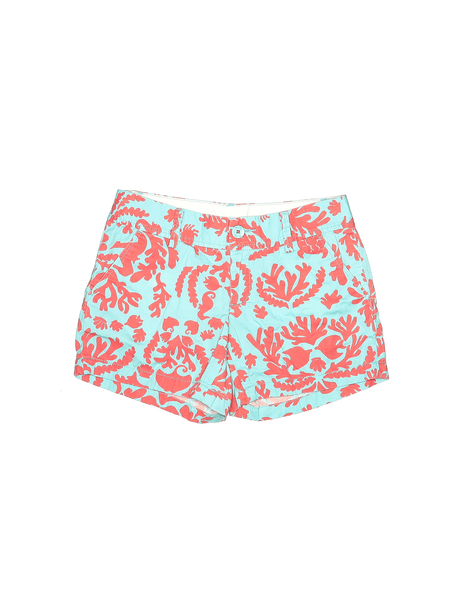 Lilly Pulitzer 100 Cotton Blue Shorts Size 0 68 Off Thredup