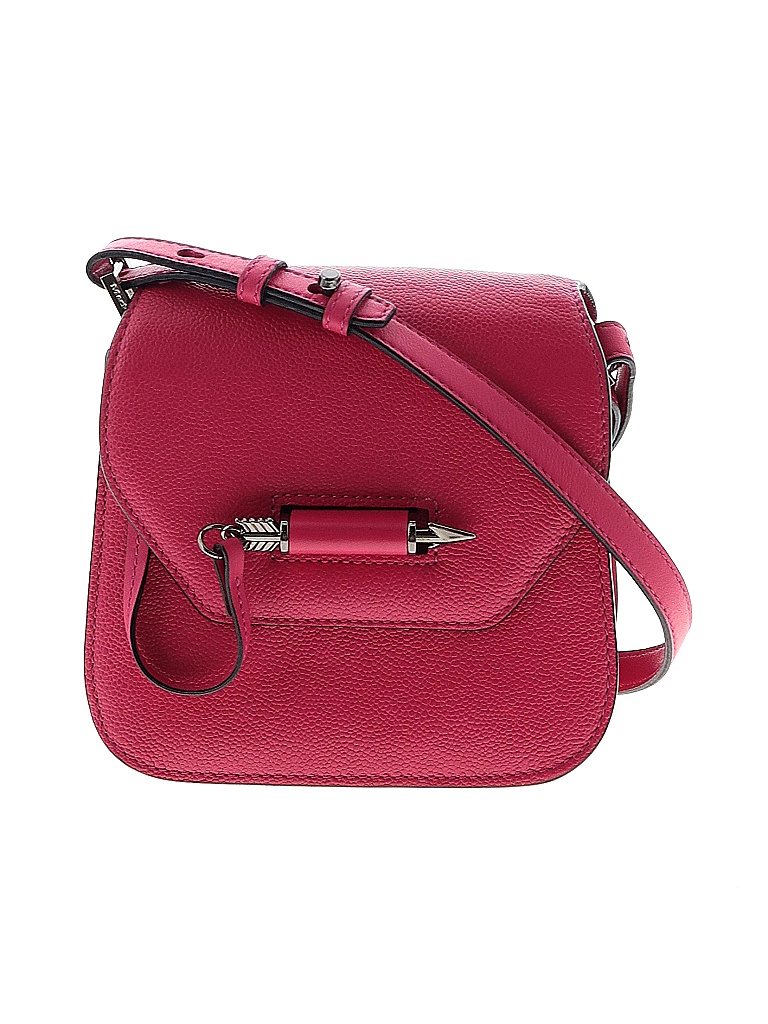 Mackage 100% Leather Solid Colored Pink Leather Crossbody Bag One Size ...