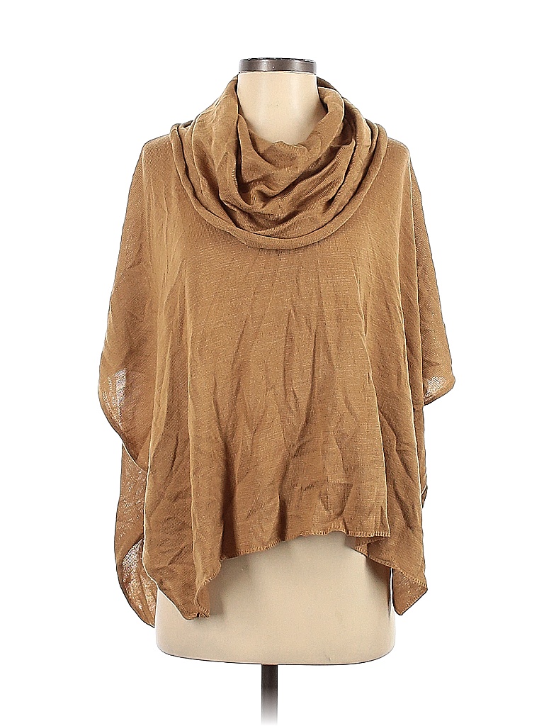 Woven Heart Solid Colored Tan Poncho Size XS - 80% off | thredUP