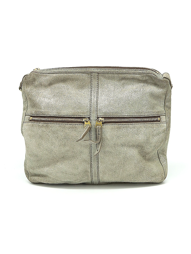 Fossil Solid Metallic Gray Crossbody Bag One Size - 70% off | thredUP