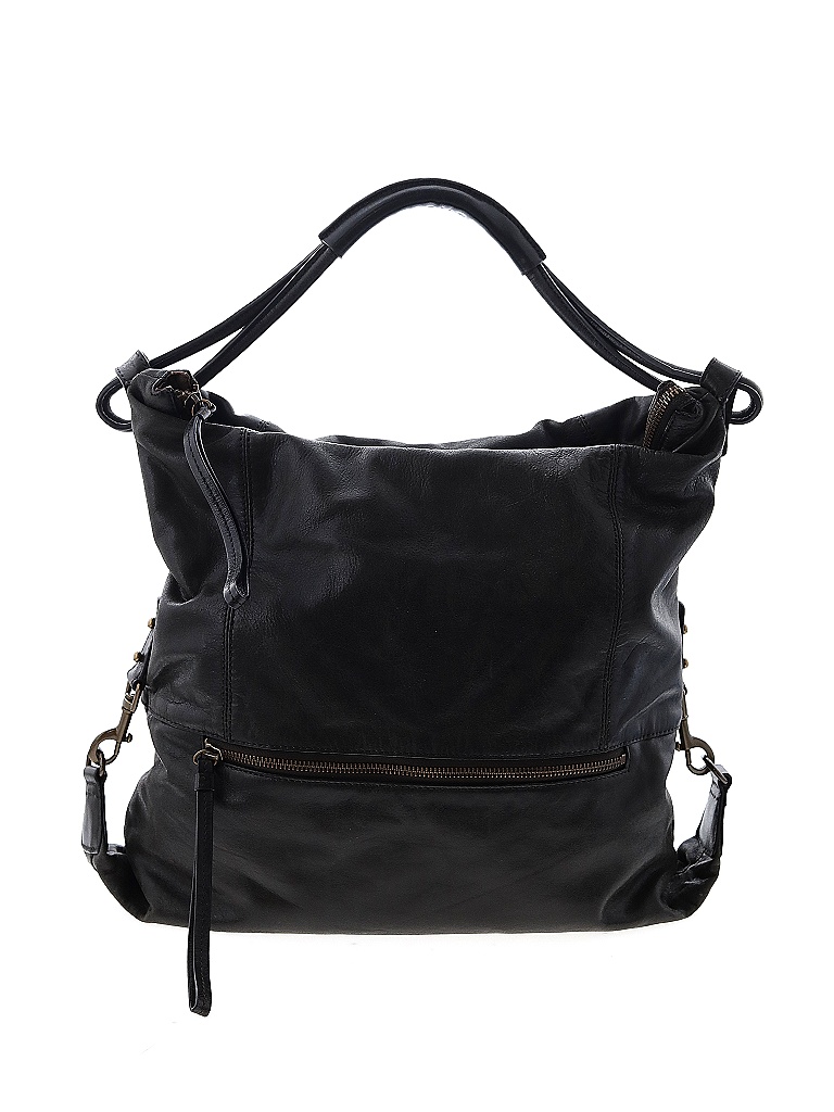 Club Monaco 100% Leather Solid Black Leather Hobo One Size - 59% off ...