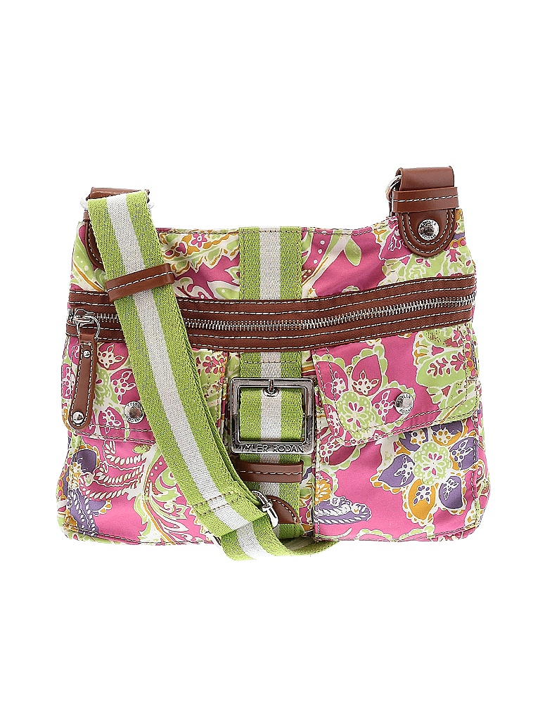 Tyler Rodan Color Block Floral Multi Color Pink Crossbody Bag One Size ...