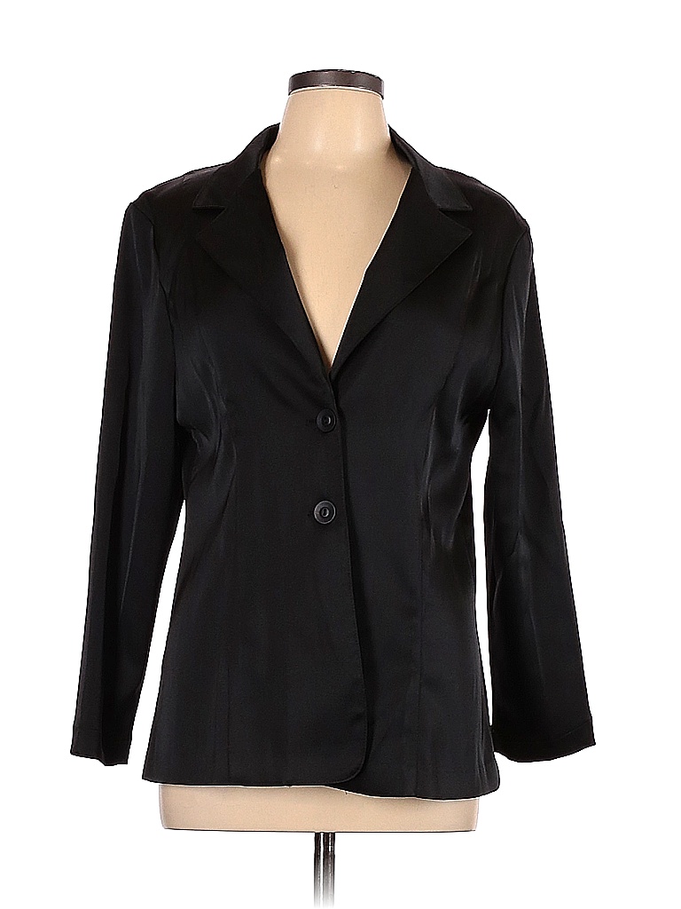 Mandee Solid Black Jacket Size L - 70% off | thredUP