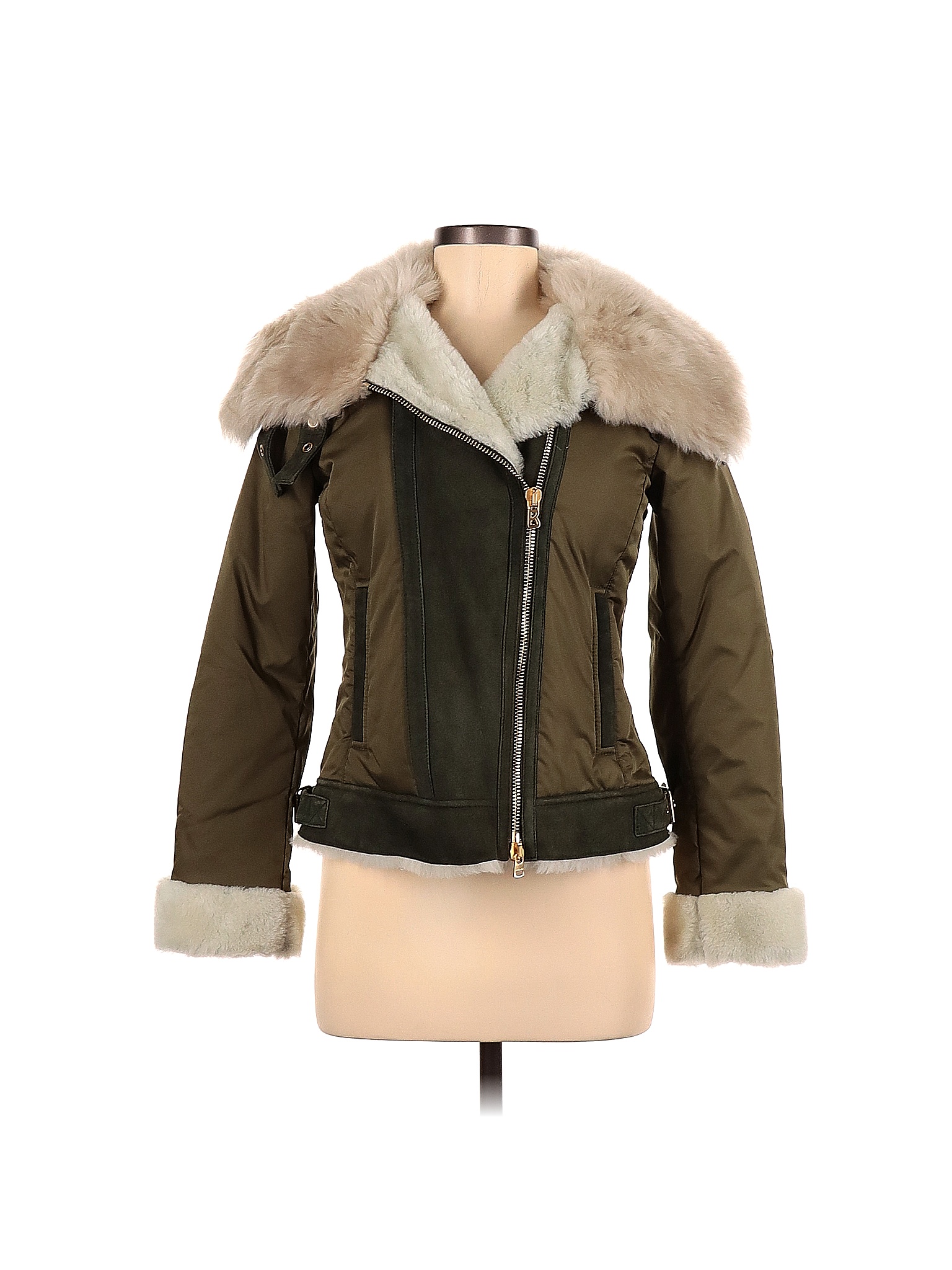 Bogner Solid Colored Green Coat Size 6 - 71% off | thredUP