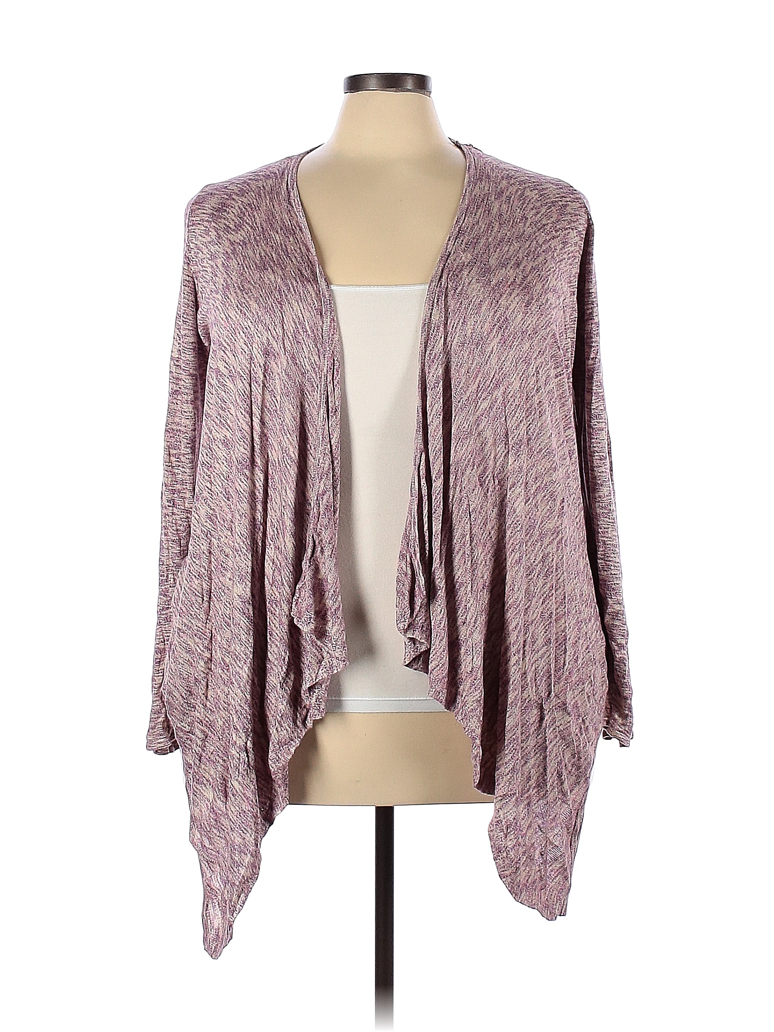 Torrid 100% Viscose Color Block Stripes Multi Color Purple Cardigan ...