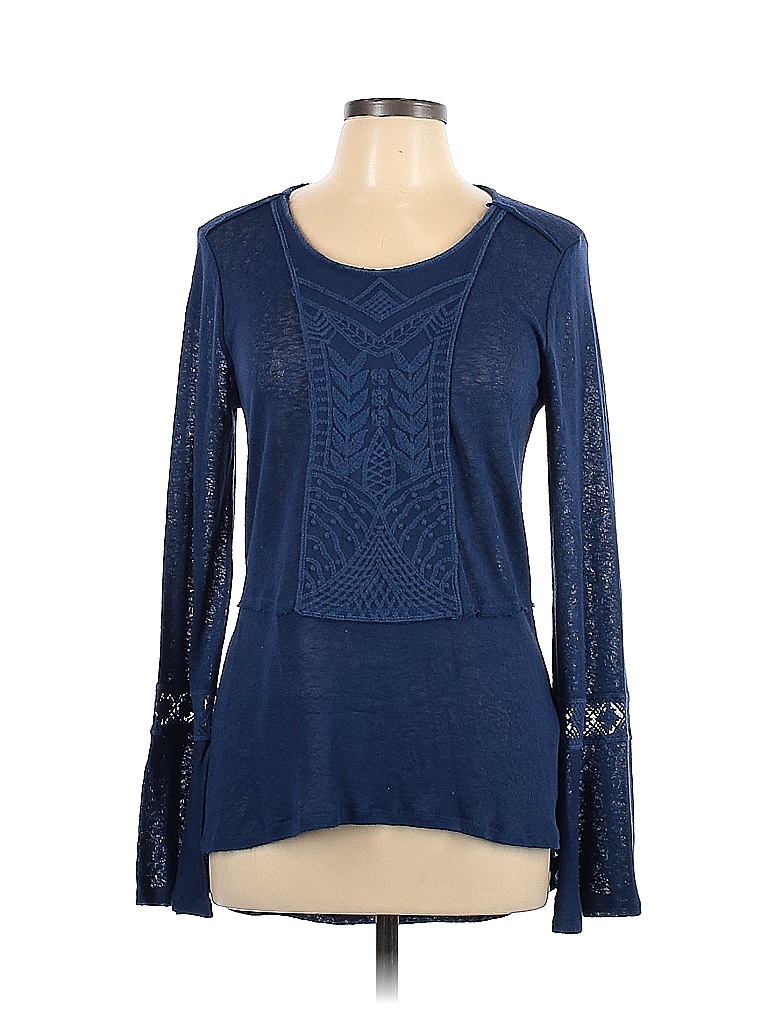 Maurices Color Block Solid Blue Pullover Sweater Size L - 47% off | thredUP