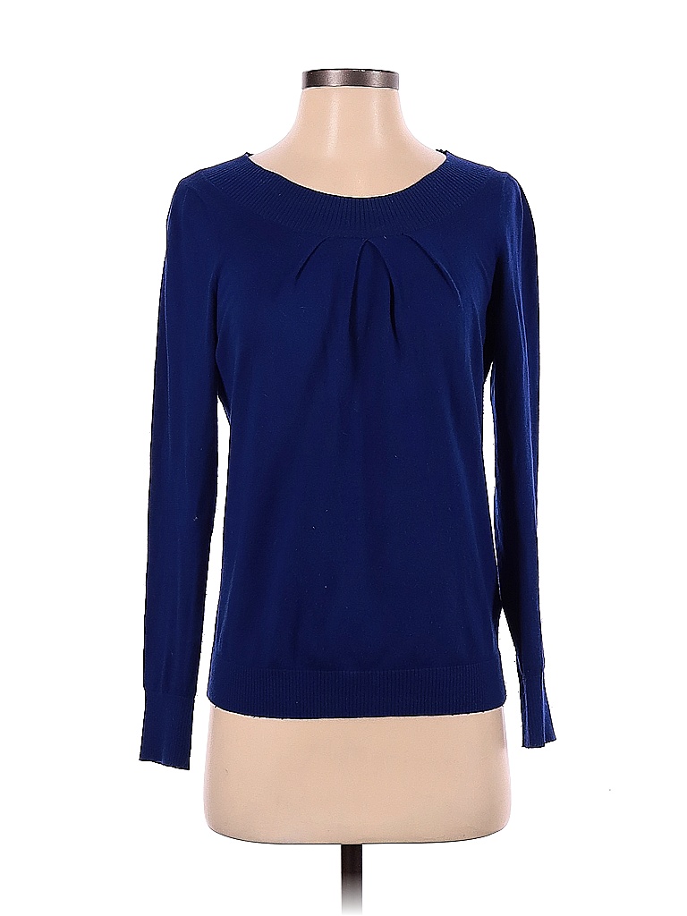 Banana Republic Solid Blue Pullover Sweater Size S 75 Off Thredup
