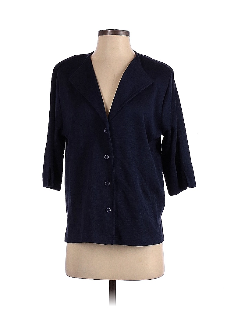 BonWorth Color Block Solid Blue Cardigan Size S - 56% off | thredUP