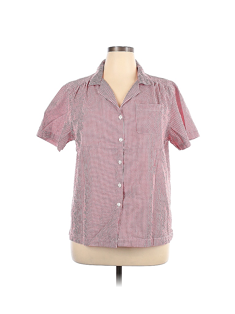Cathy Daniels Red Short Sleeve Button-Down Shirt Size XL - 57% off ...