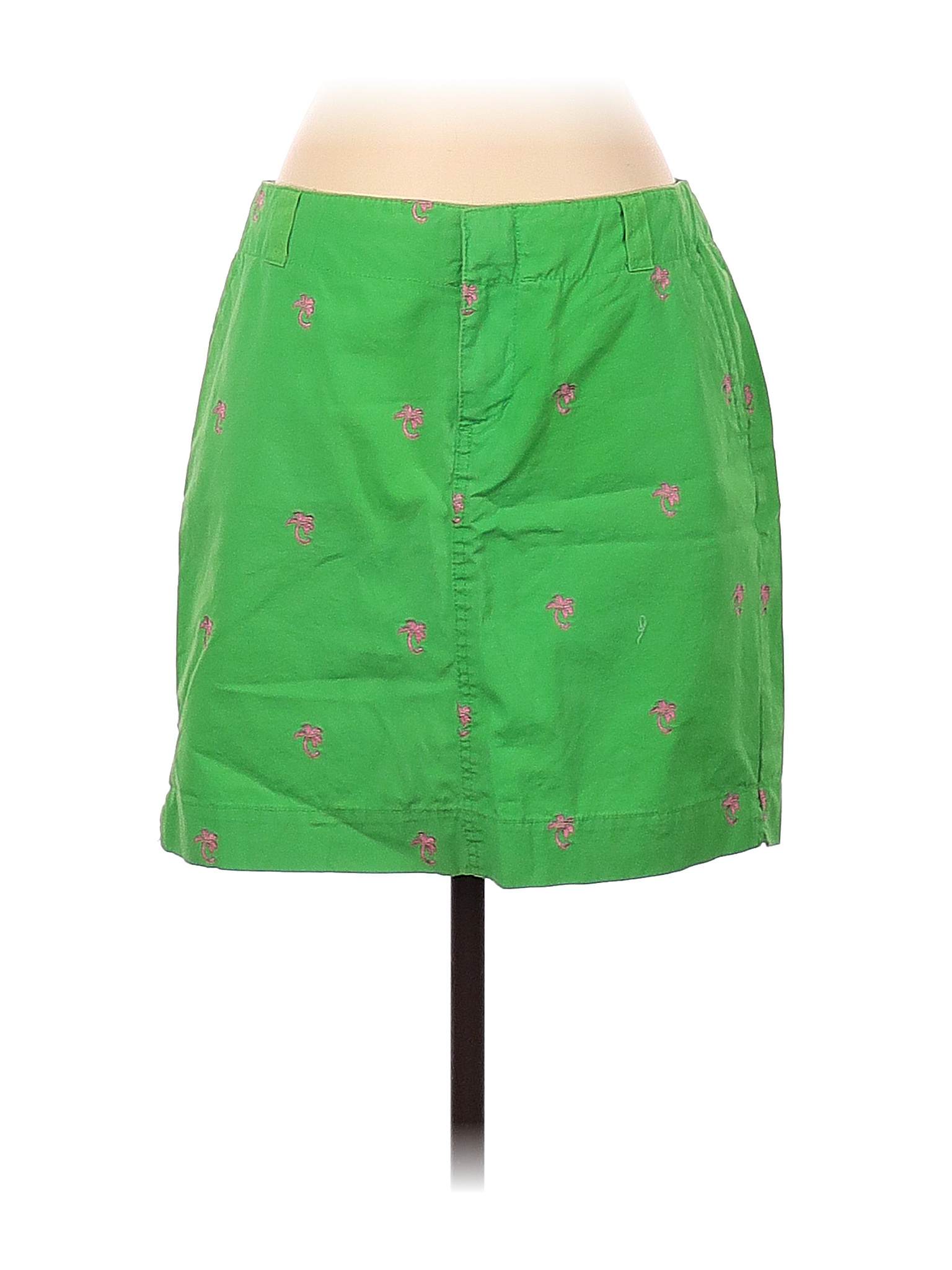 Lilly Pulitzer 100 Cotton Colored Green Casual Skirt Size 4 75 Off