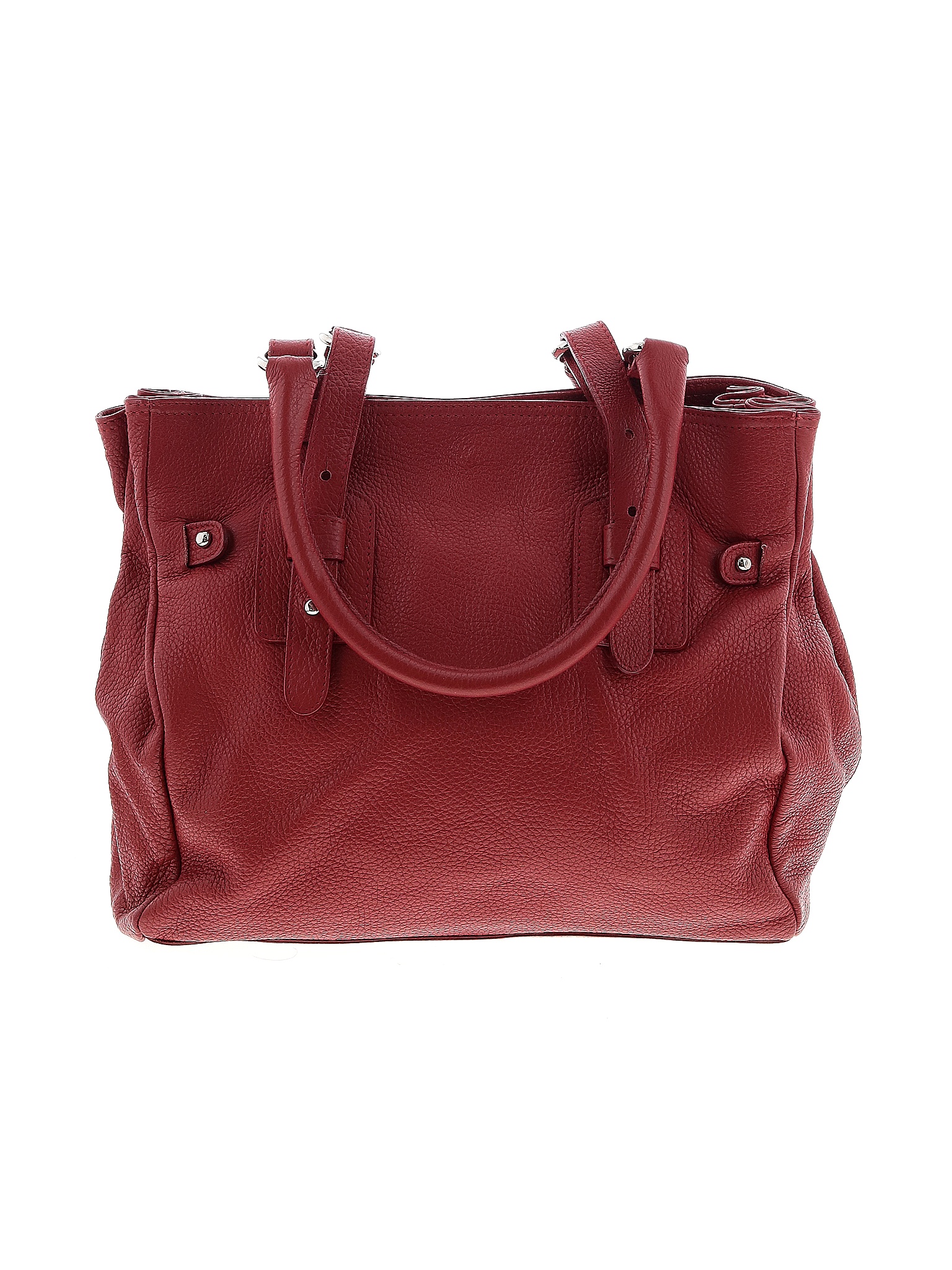 FURLA 100% Leather Solid Colored Red Leather Shoulder Bag One Size - 78 ...