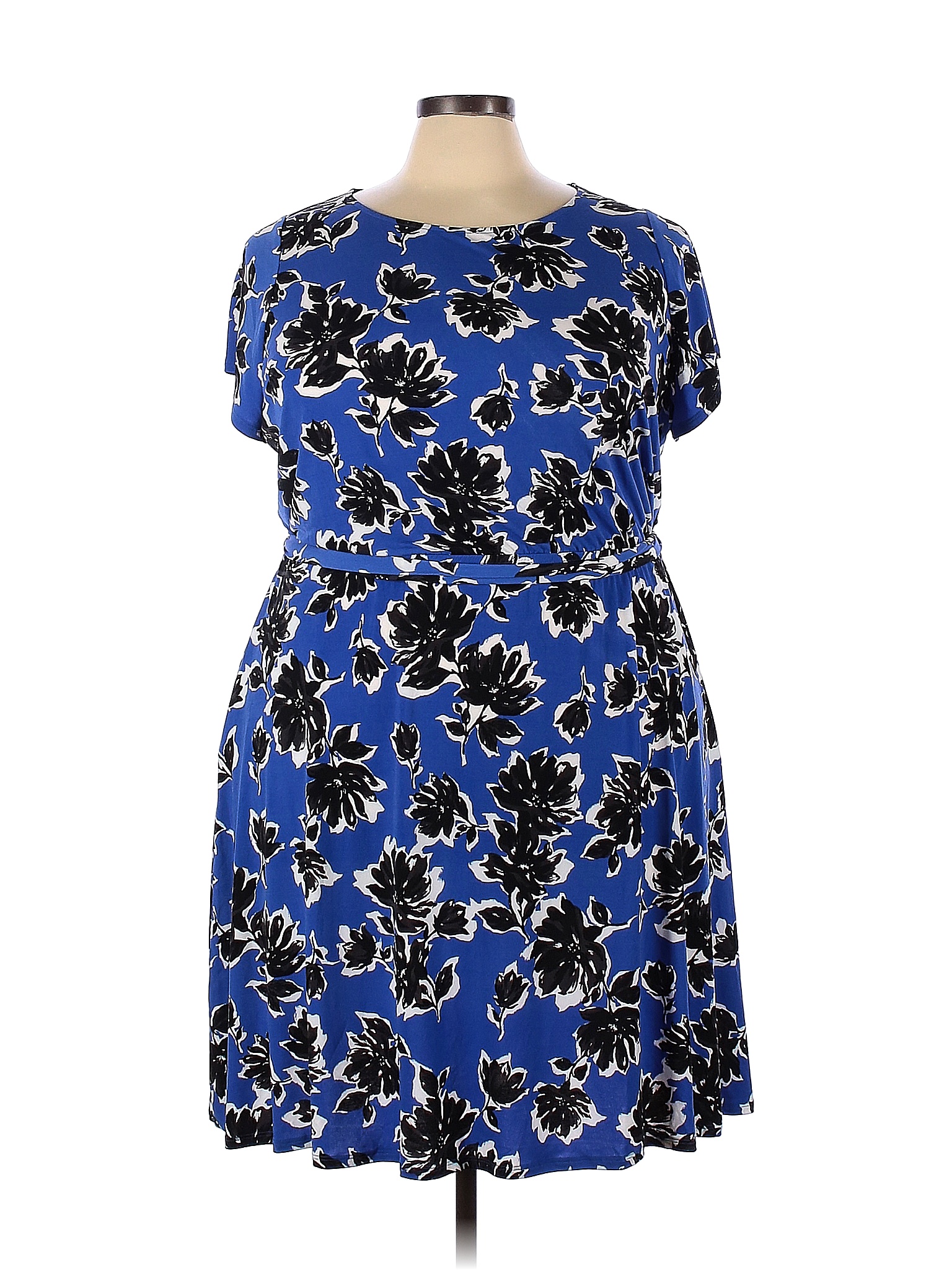 Lane Bryant Floral Blue Casual Dress Size 22 - 24 Plus (Plus) - 63% off ...