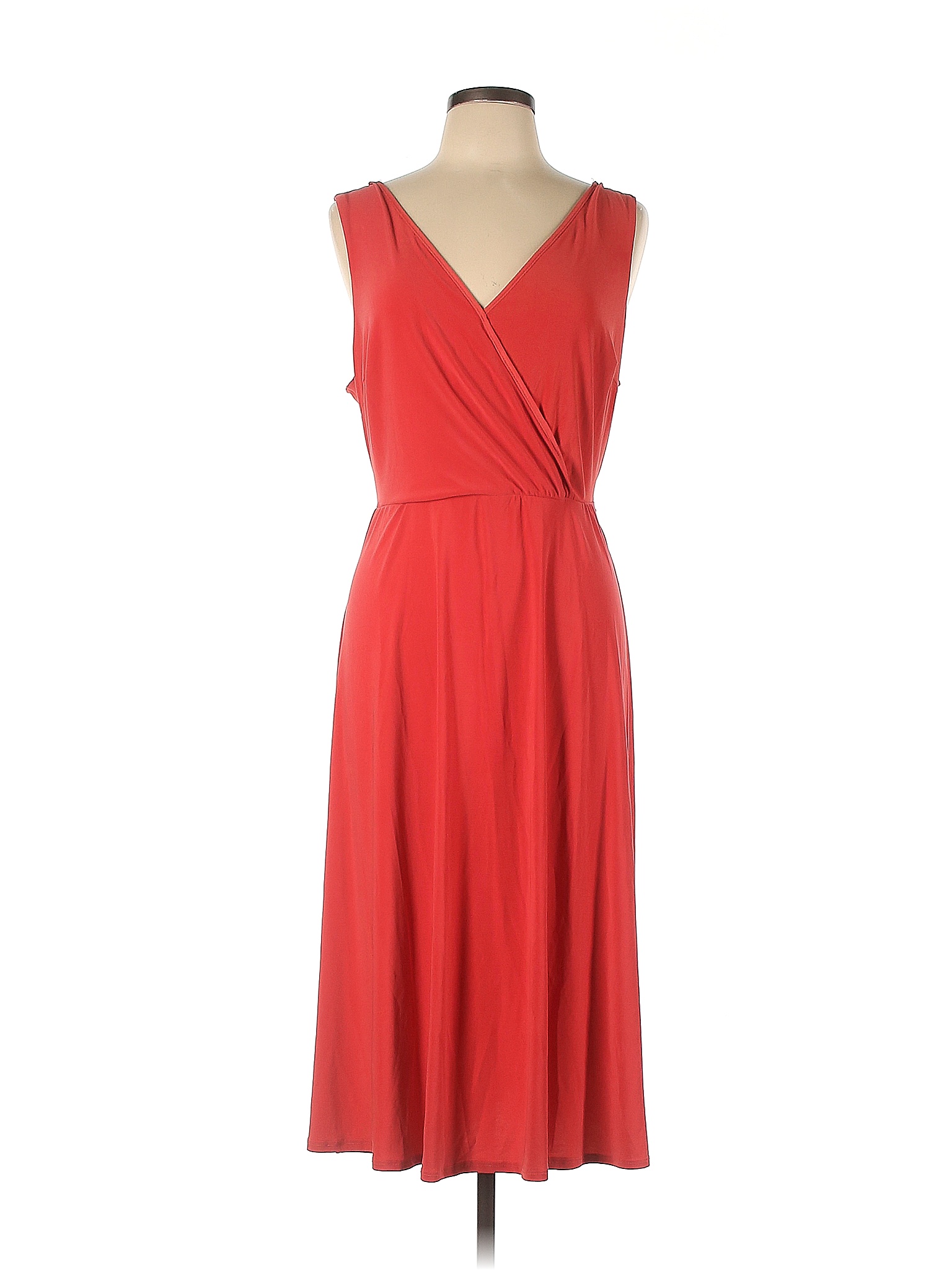 Love Squared Solid Colored Red Casual Dress Size 1X (Plus) - 34% off ...