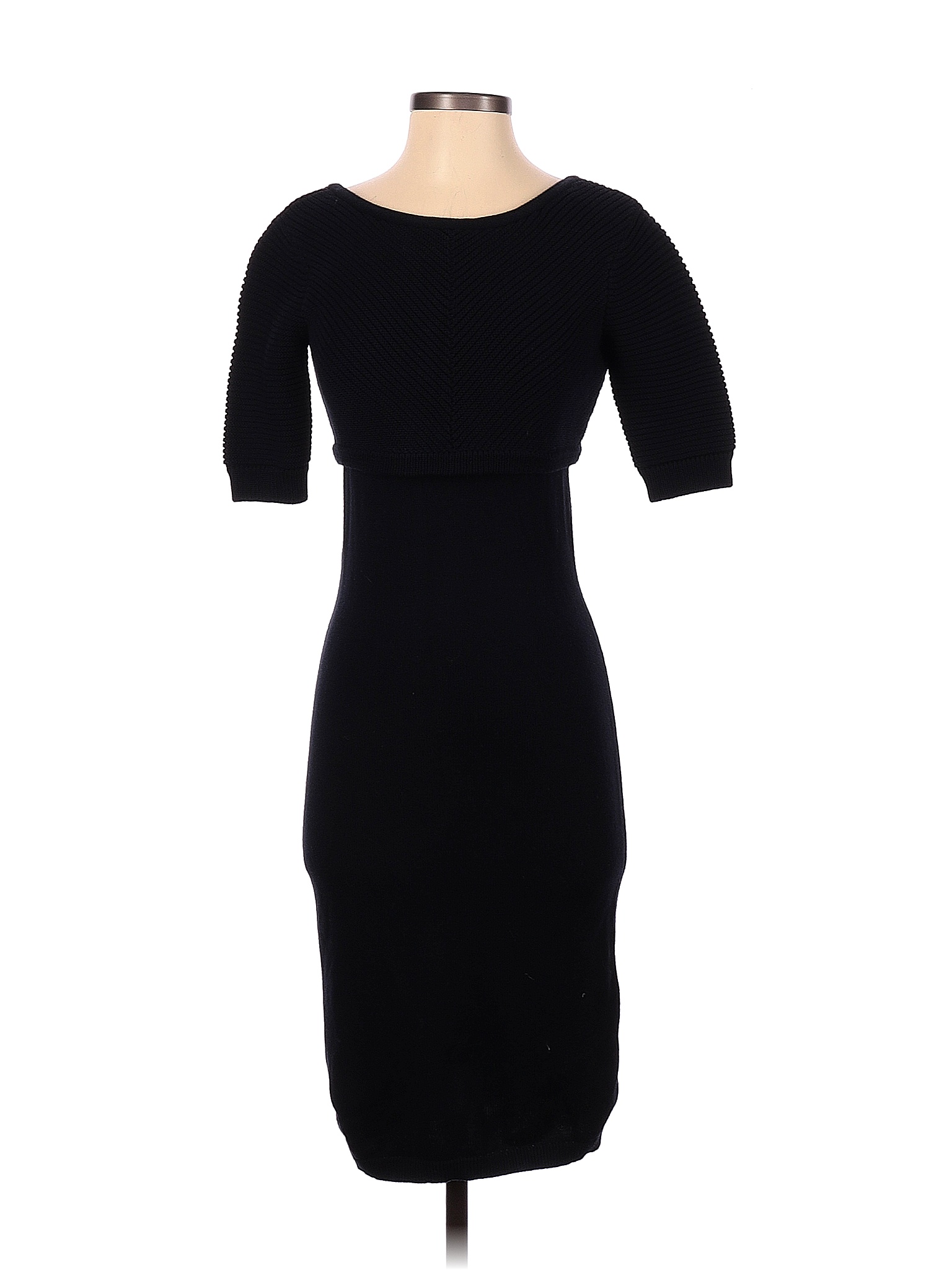 Allsaints 100 Cotton Solid Black Casual Dress Size 4 90 Off Thredup