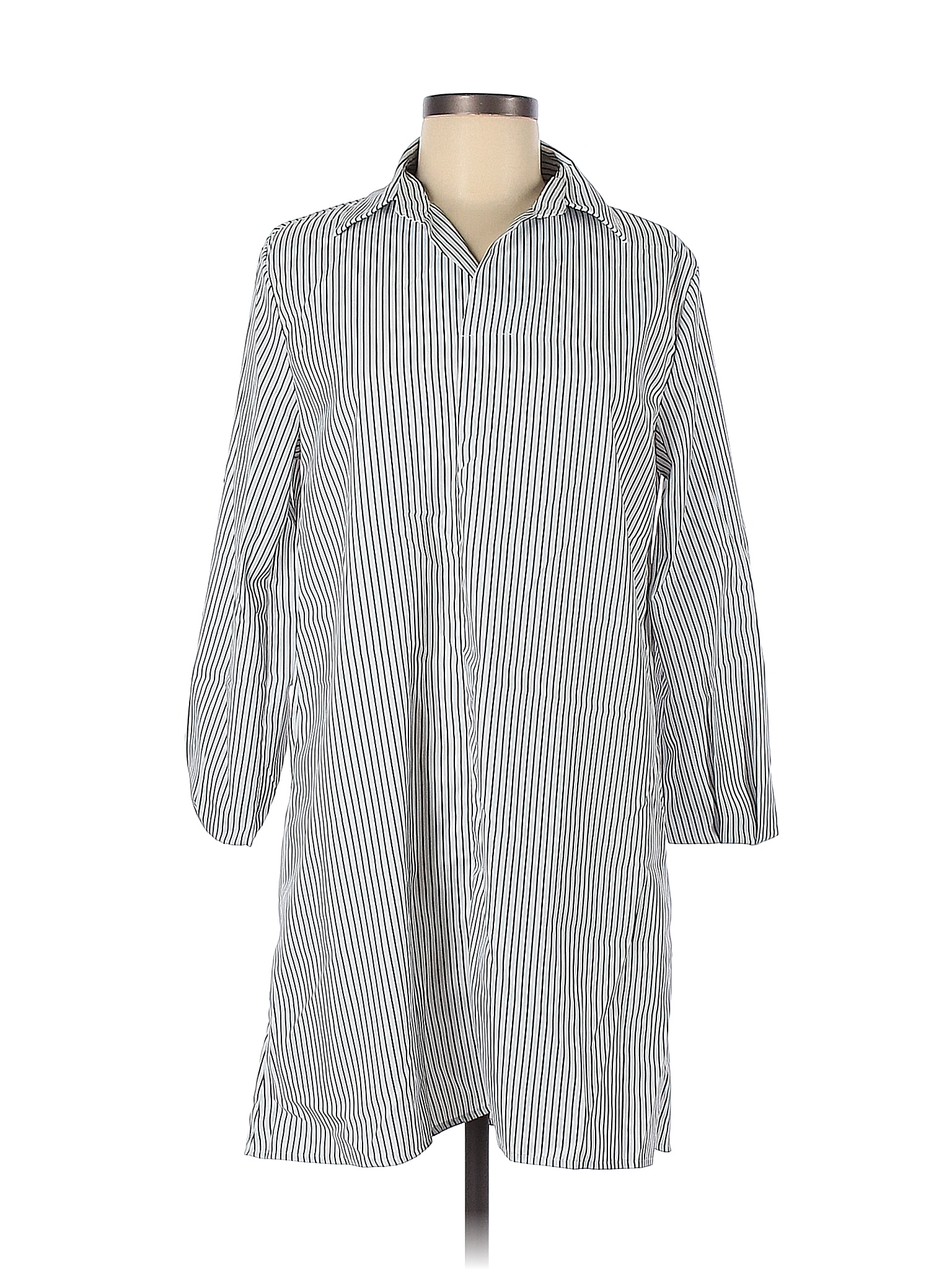 Shein 100% Polyester Stripes Multi Color Black Casual Dress Size M - 68 ...