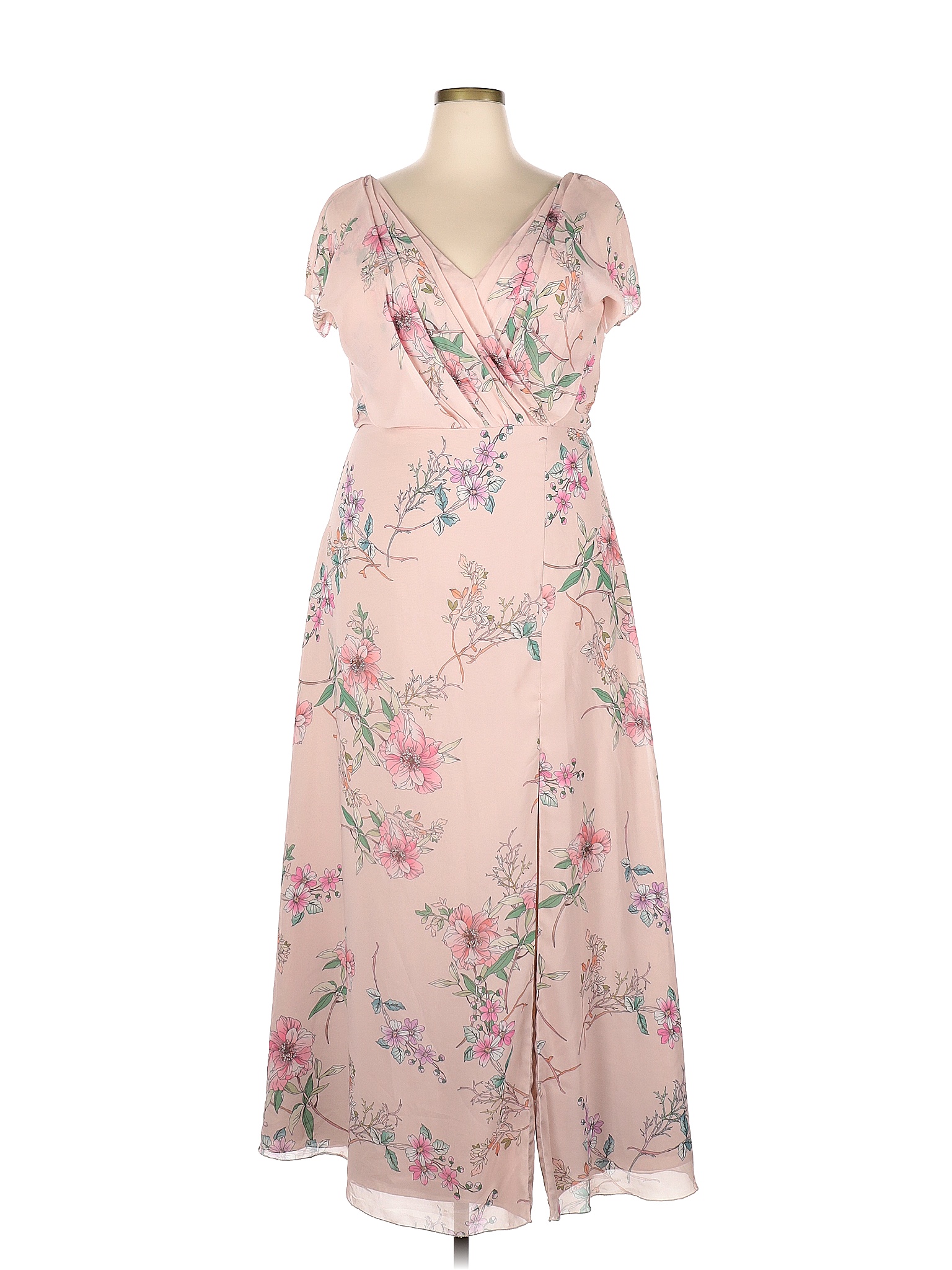 Monique Lhuillier Bridesmaid 100 Polyester Floral Colored Pink