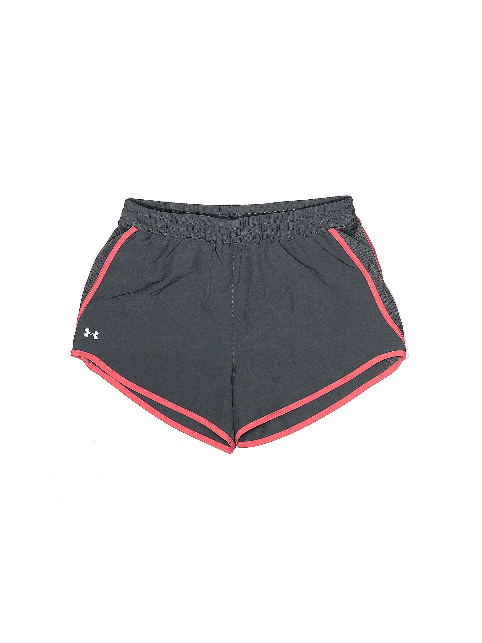 Under Armour 100% Polyester Color Block Solid Gray Athletic Shorts Size ...