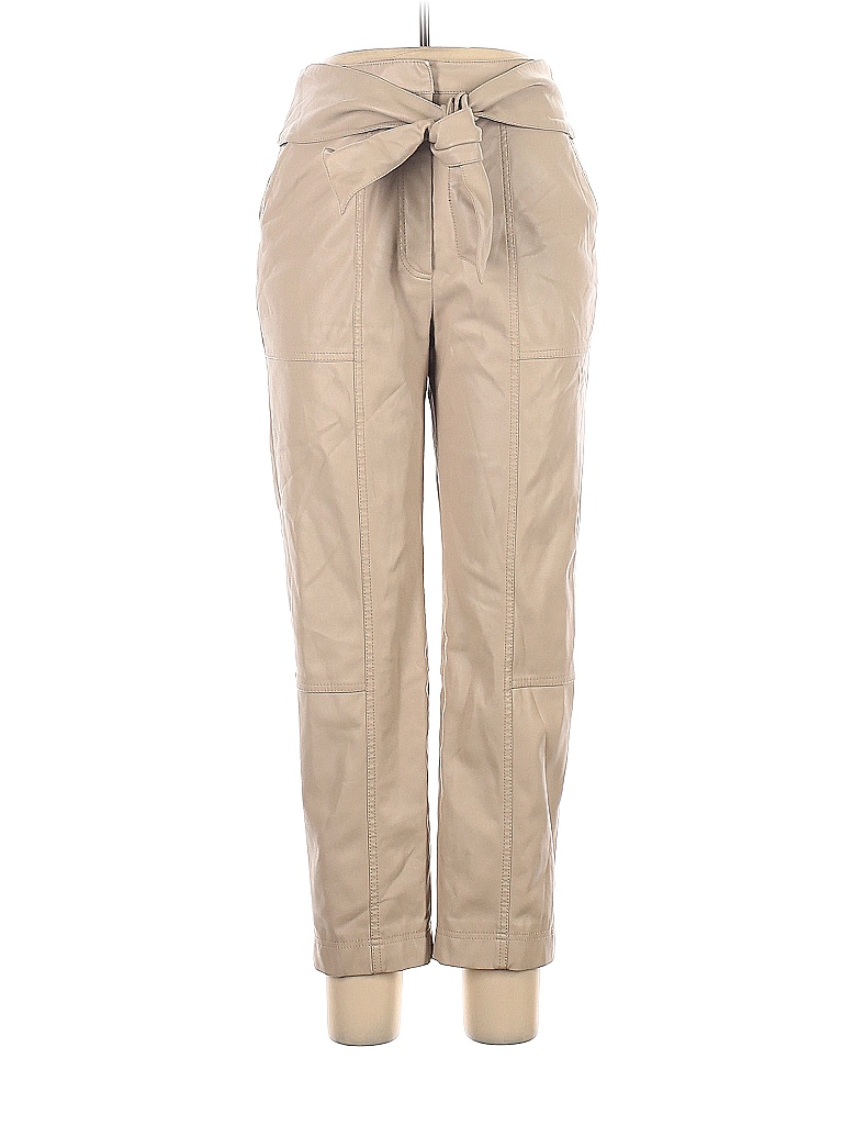 Jonathan Simkhai Solid Colored Tan Tessa Faux Leather Pants Size 10 ...