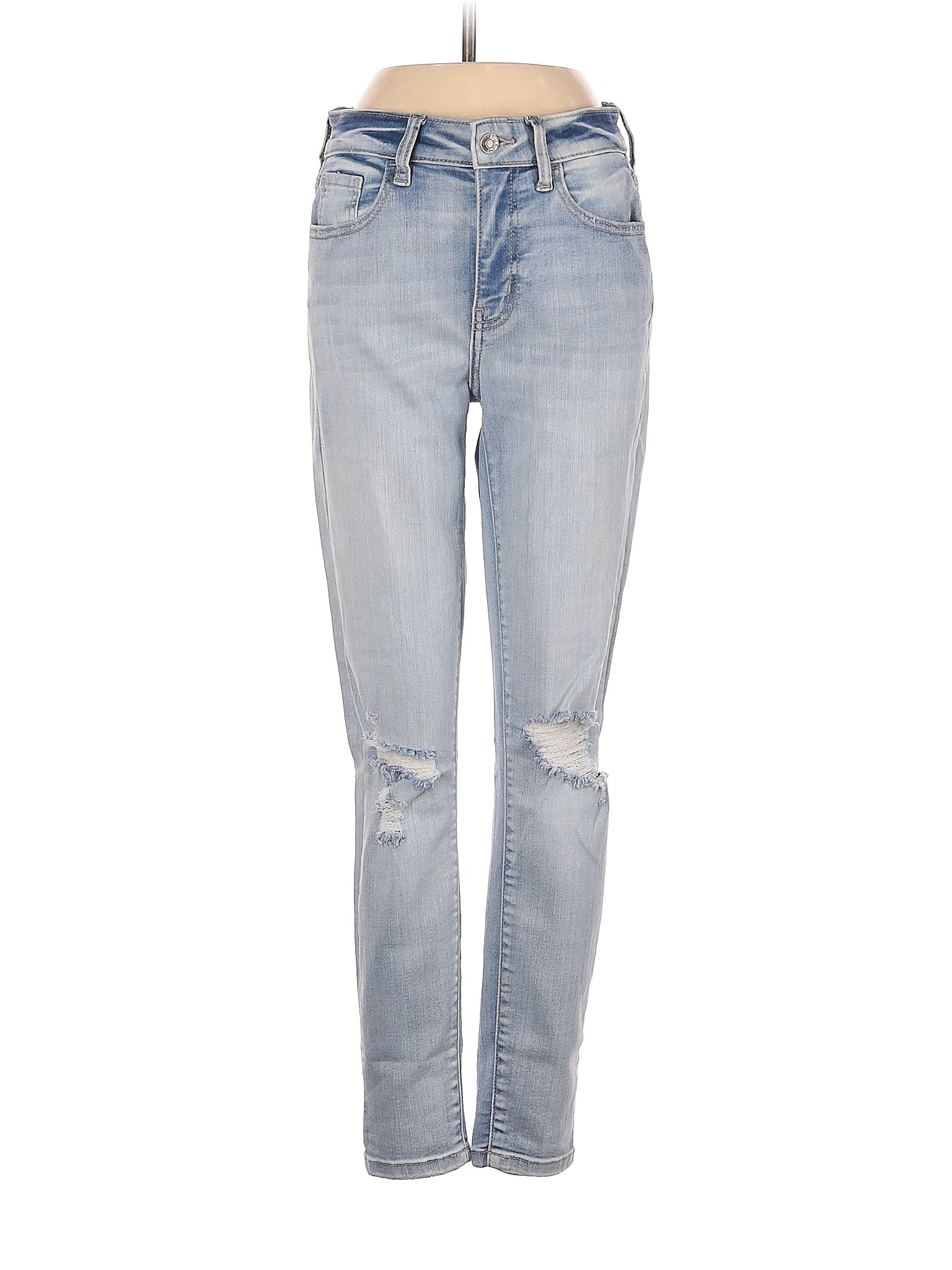 STUDIO BLUE Solid Blue Jeans 26 Waist - 76% off | thredUP