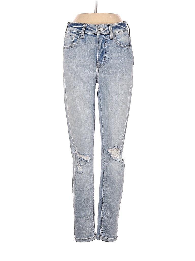 STUDIO BLUE Solid Blue Jeans 26 Waist - 76% off | thredUP