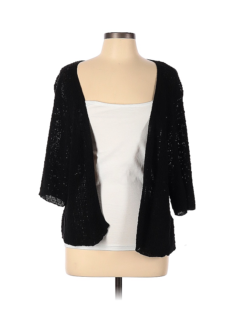 TanJay Color Block Solid Black Cardigan Size L - 71% off | thredUP