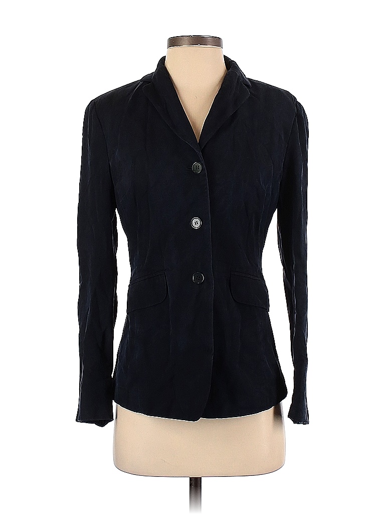 Ann Taylor LOFT 100% Silk Solid Black Blue Silk Blazer Size 2 - 89% off | thredUP