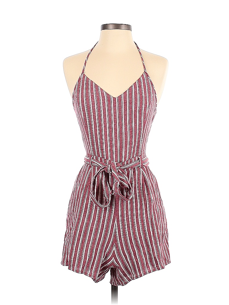 Hollister 100% Polyester Stripes Multi Color Red Romper Size S - 52% ...