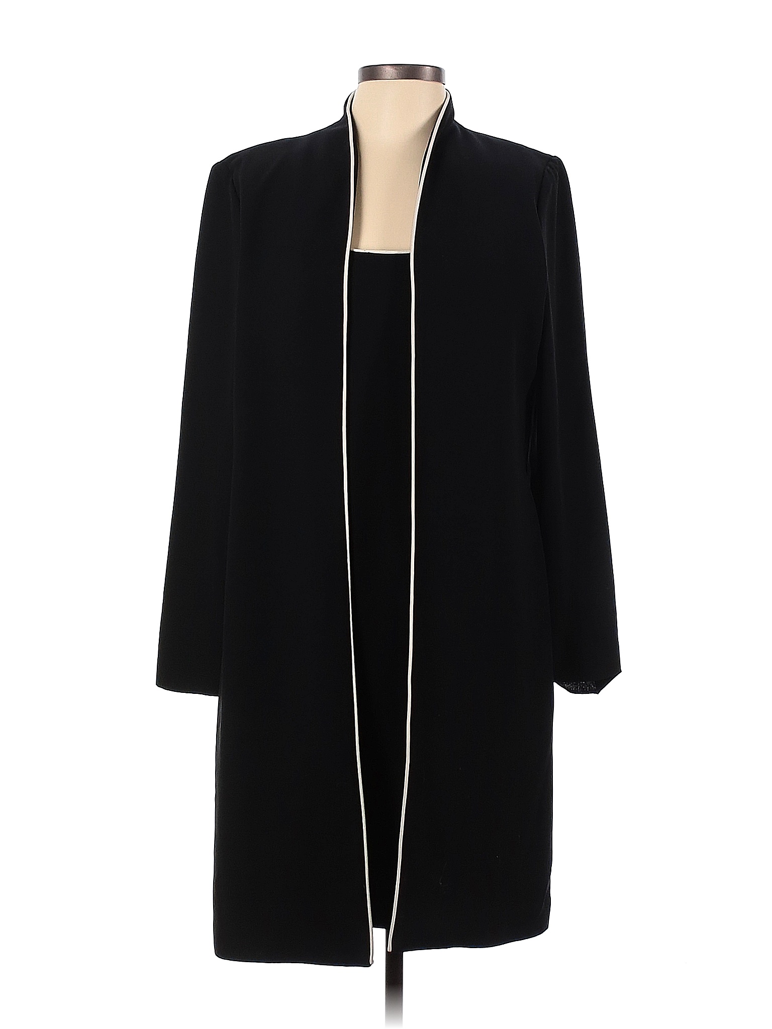 Jones New York 100 Polyester Solid Black Casual Dress Size 10 71