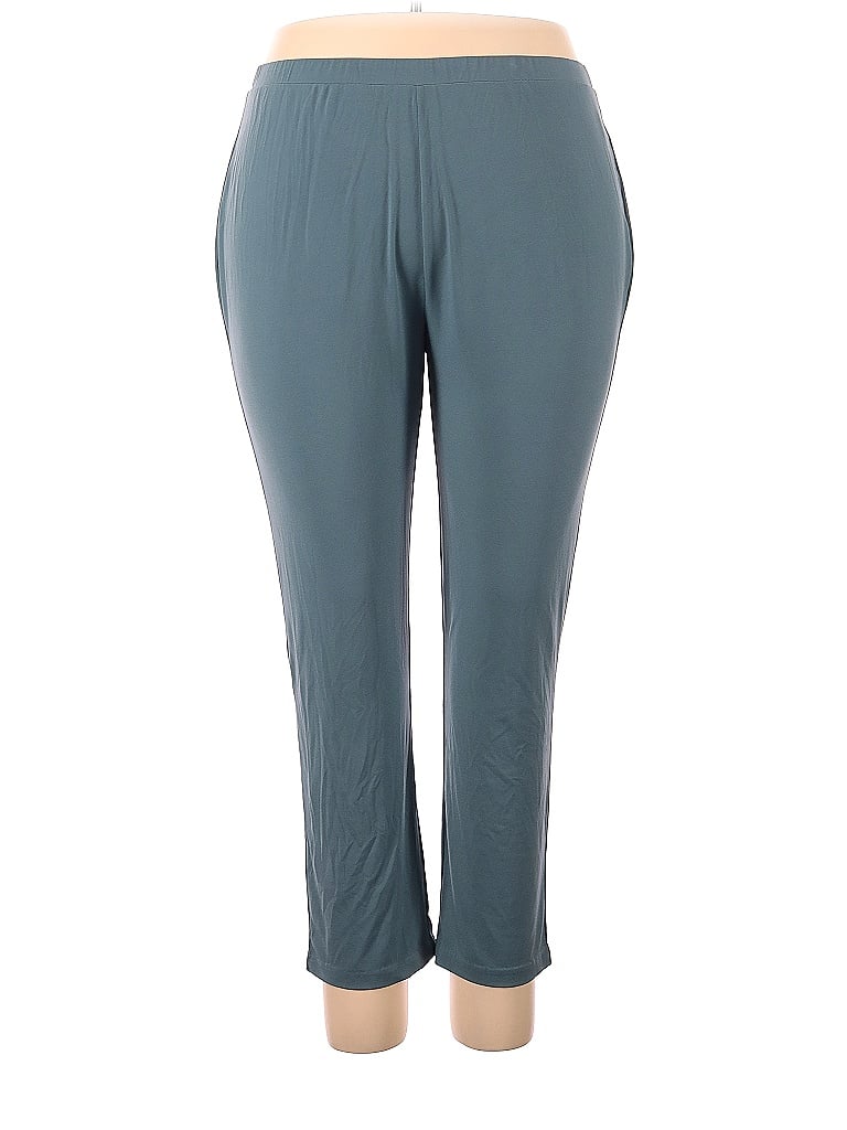 Anthony Original Solid Teal Casual Pants Size 2X (Plus) - 40% off | ThredUp