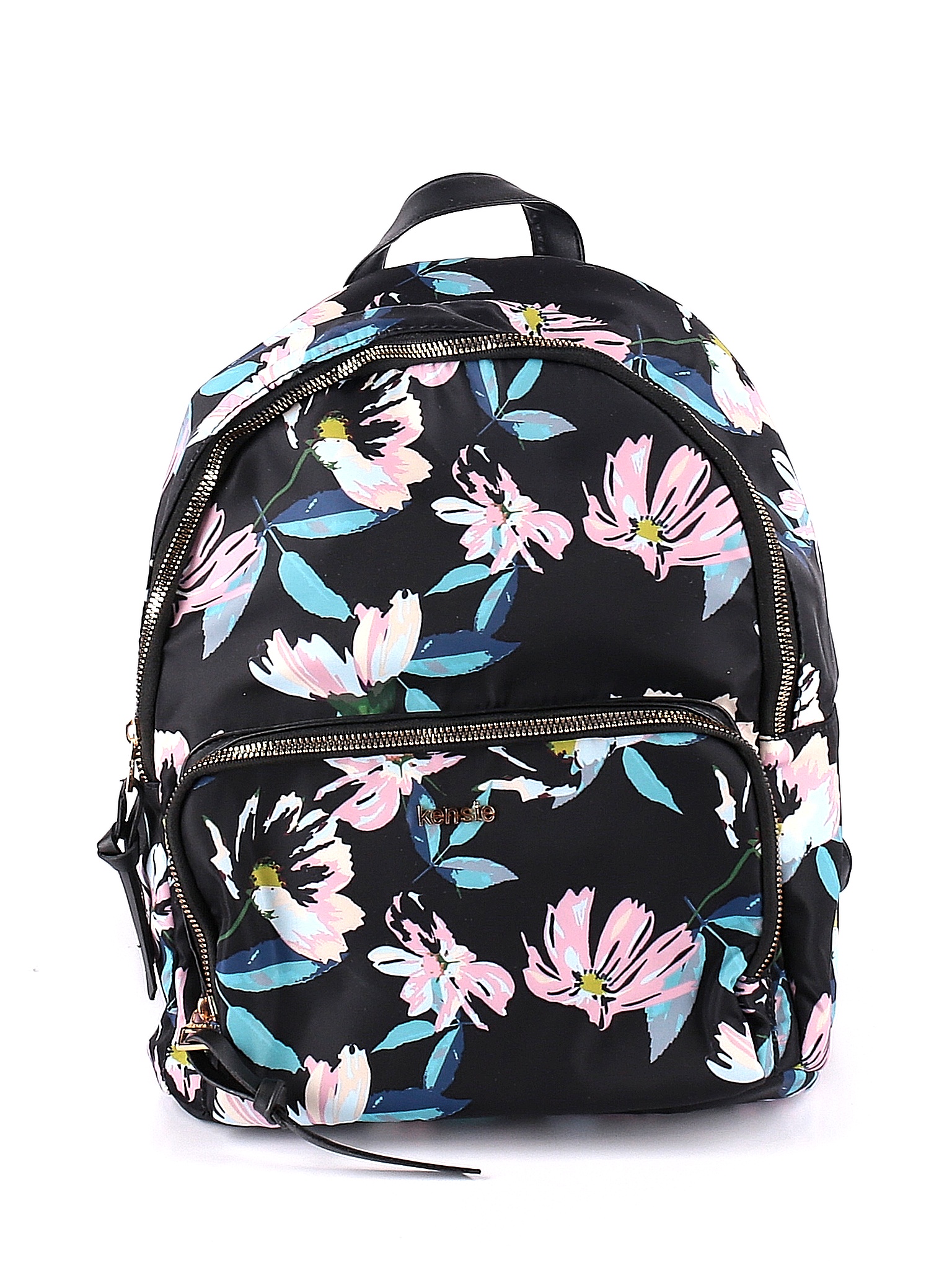 Kensie Floral Graphic Black Backpack One Size - 73% off | thredUP