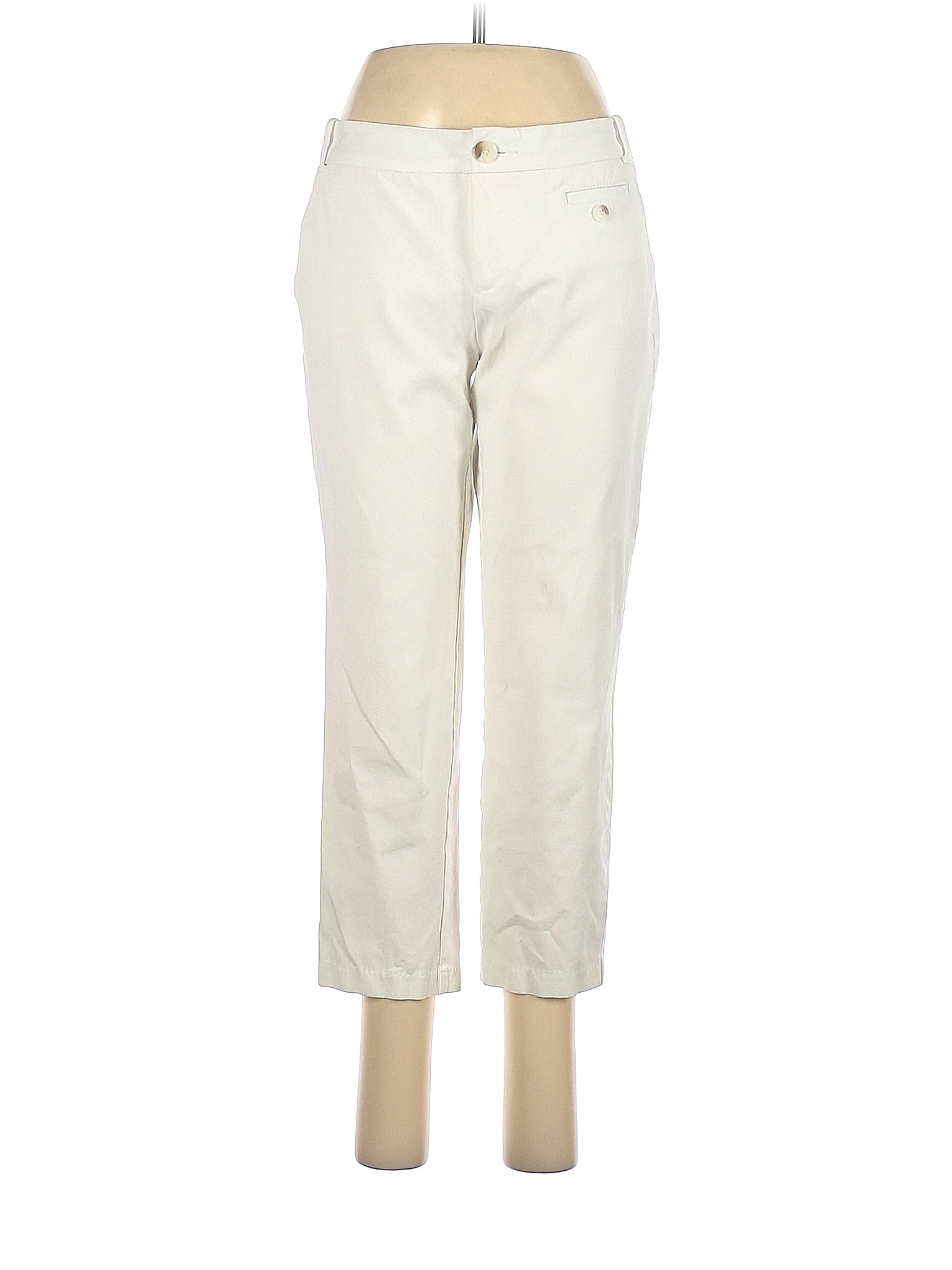 Dockers Solid Colored Ivory Khakis Size 8 - 76% off | thredUP