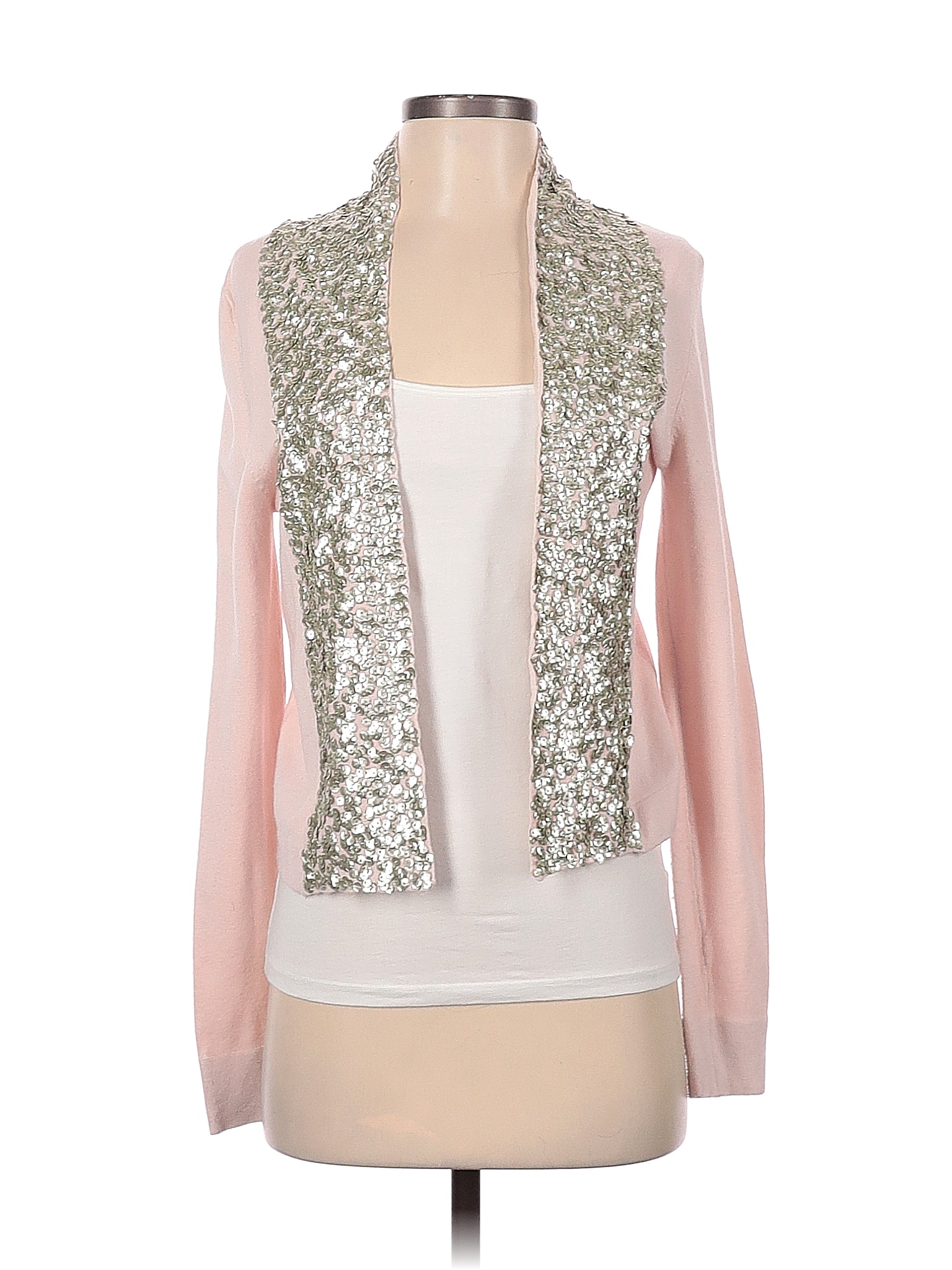 Boston Proper Color Block Solid Pink Cardigan Size S - 77% off | thredUP