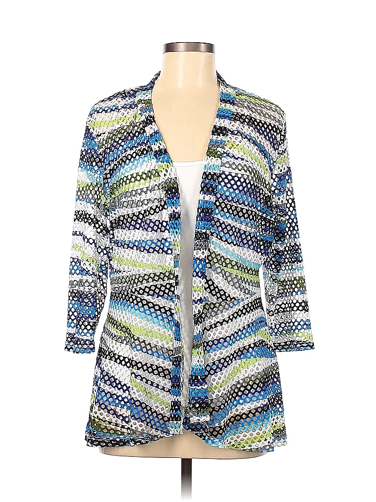 Allison Daley Stripes Multi Color Blue Jacket Size M - 64% off | thredUP