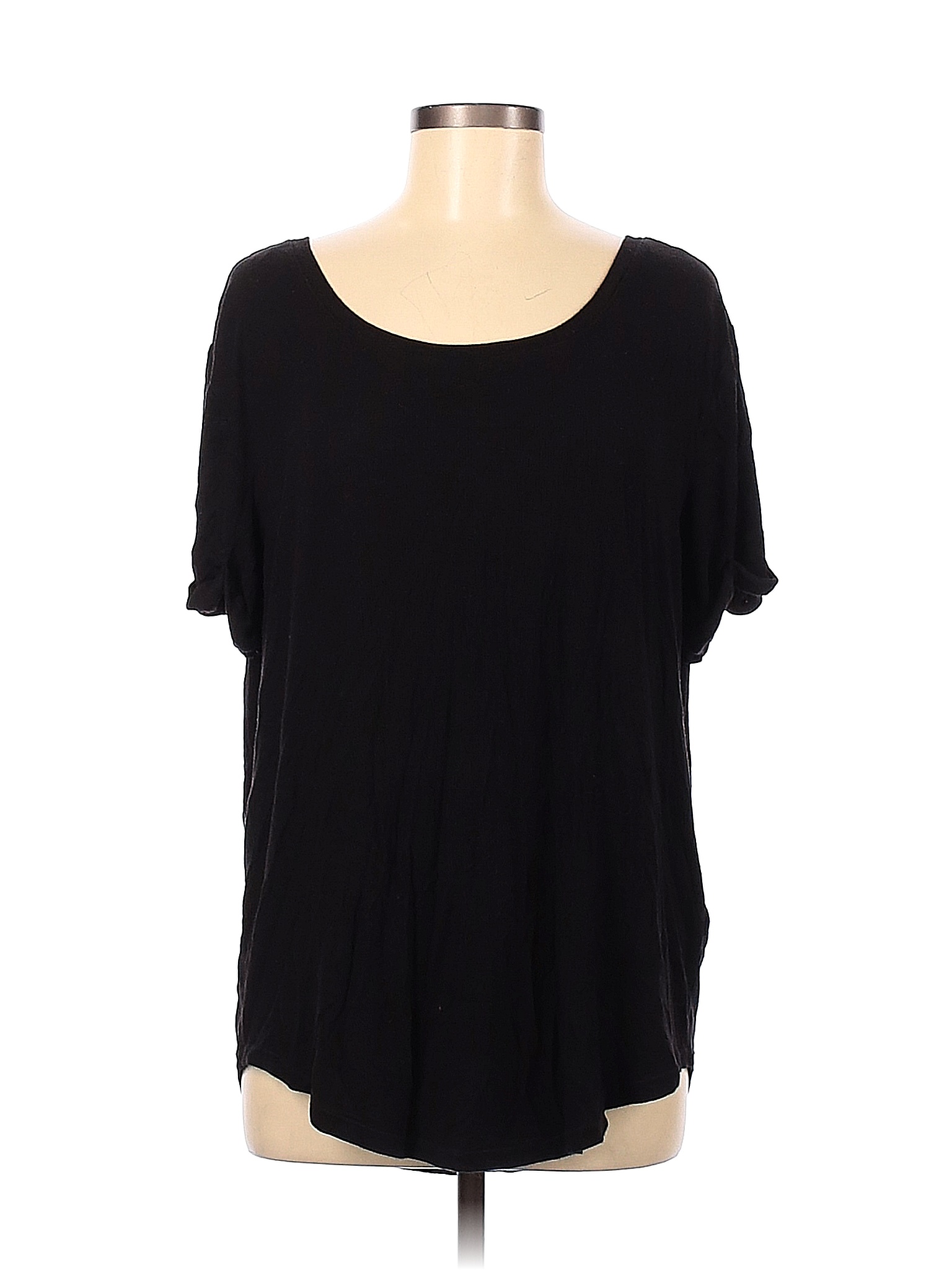 H&M Solid Black Short Sleeve Top Size M - 63% off | thredUP