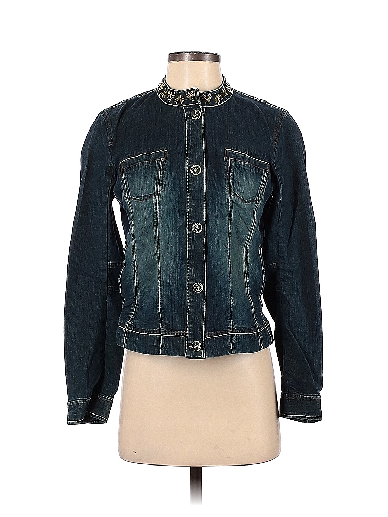Sigrid Olsen Solid Blue Denim Jacket Size 4 - 86% off | thredUP