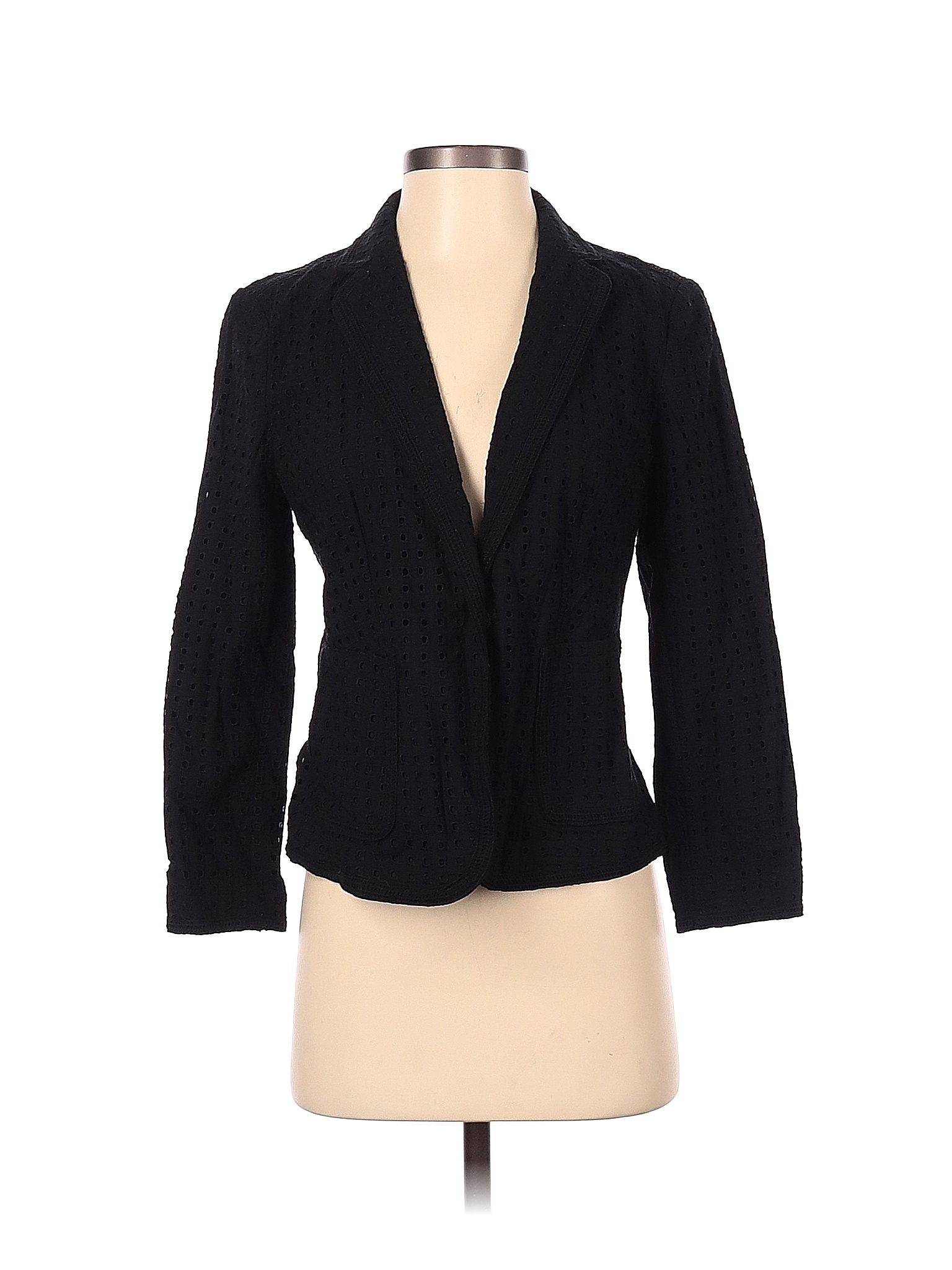 Ann Taylor 100% Cotton Solid Black Blazer Size 2 - 88% off | thredUP