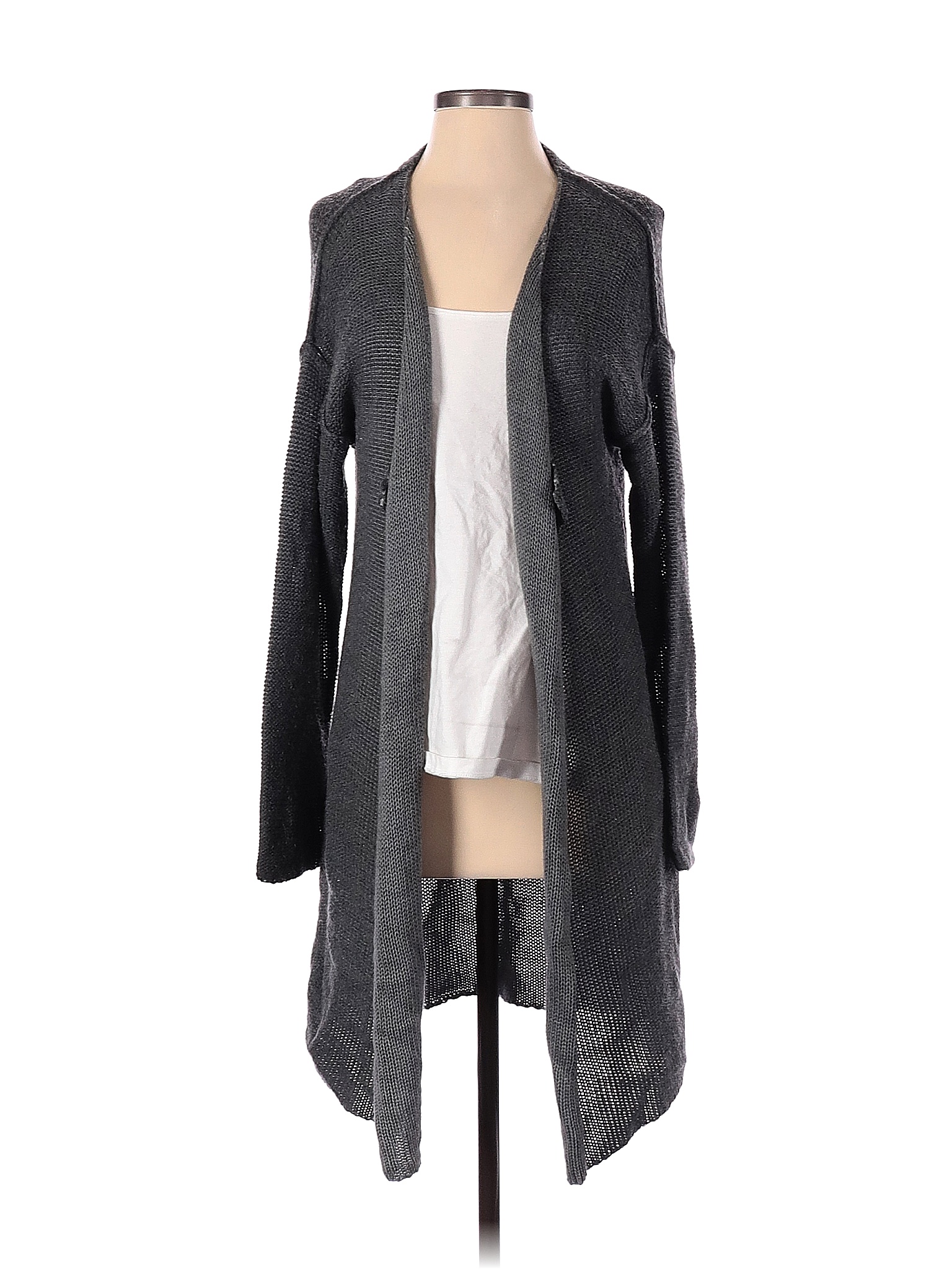 Gretty Zueger Color Block Solid Gray Cardigan Size S - 89% off | thredUP