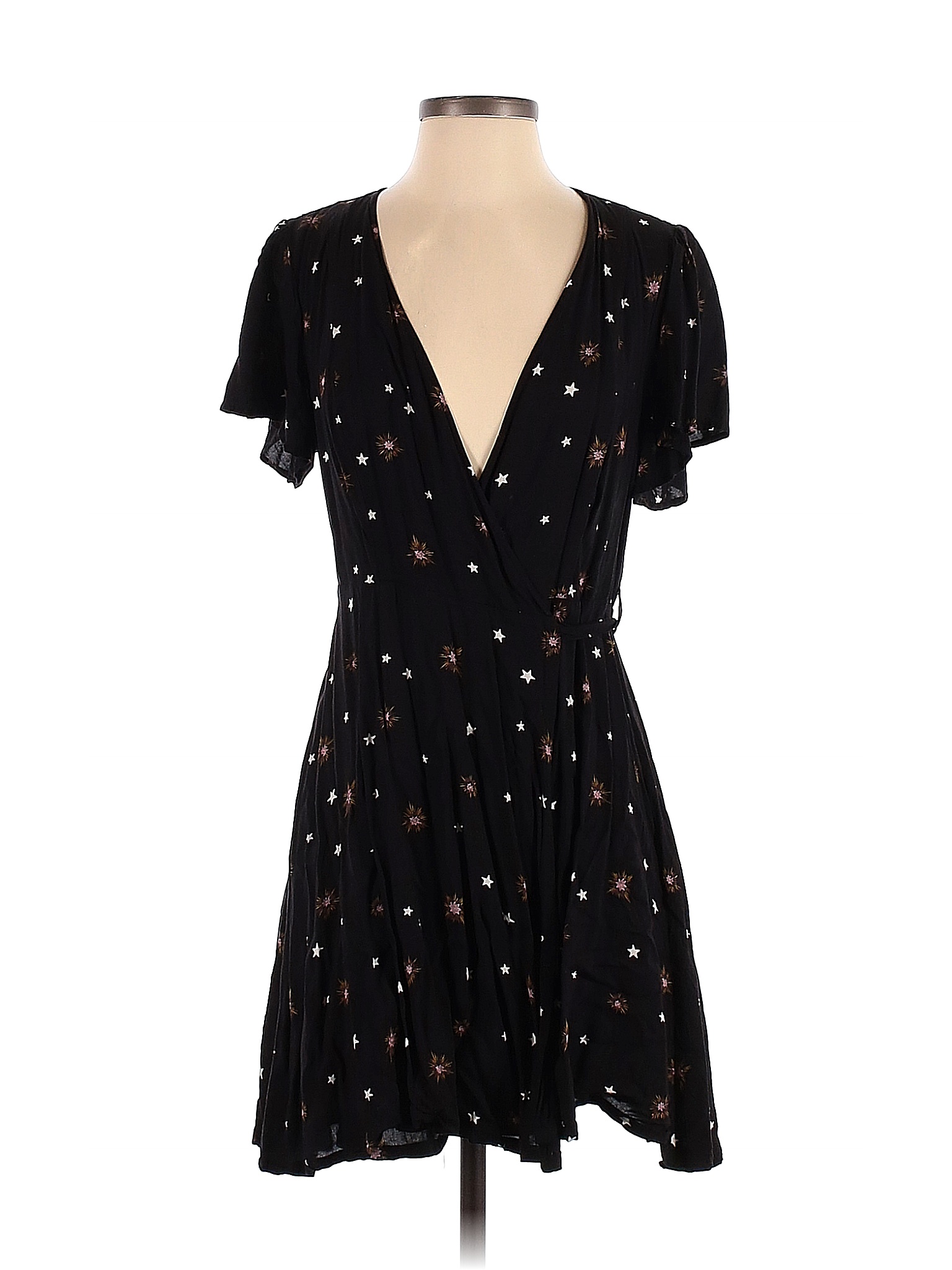 Paige 100 Rayon Black Brown Casual Dress Size S 81 Off Thredup