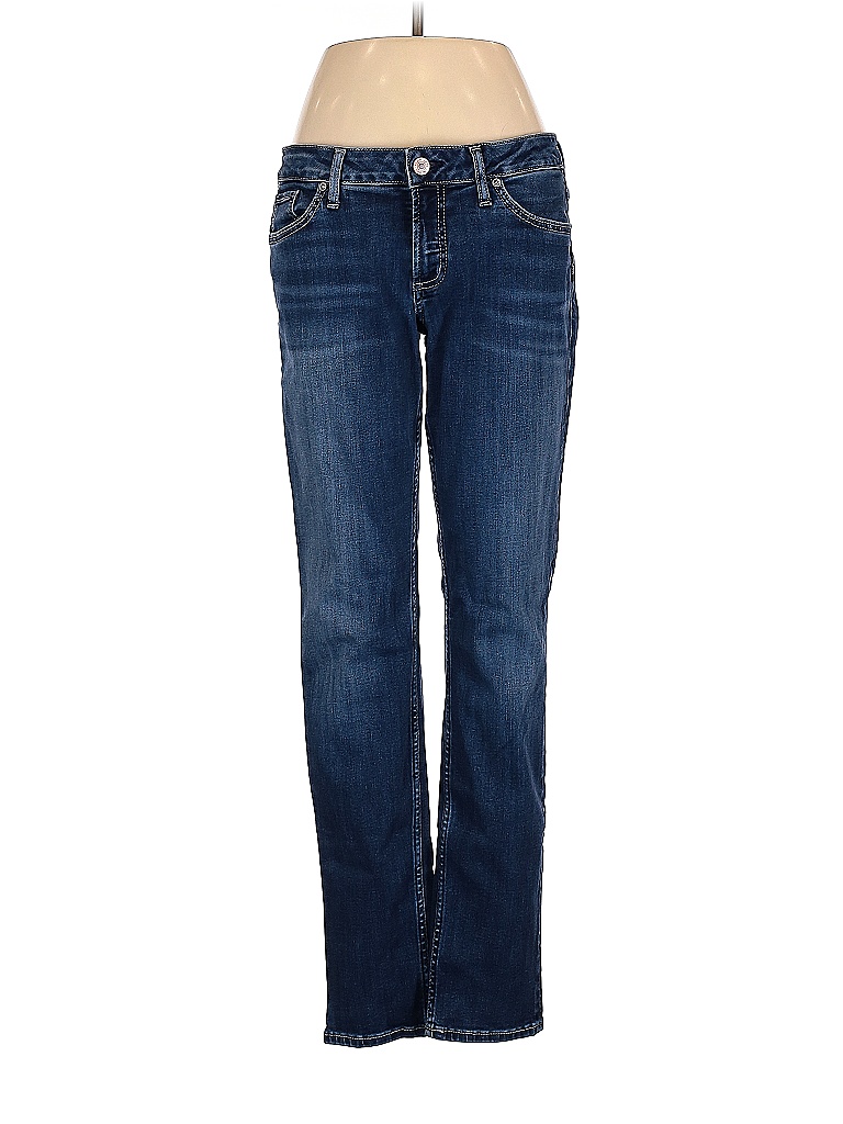 Silver Jeans Co. Solid Metallic Blue Jeans 29 Waist - 67% off | thredUP
