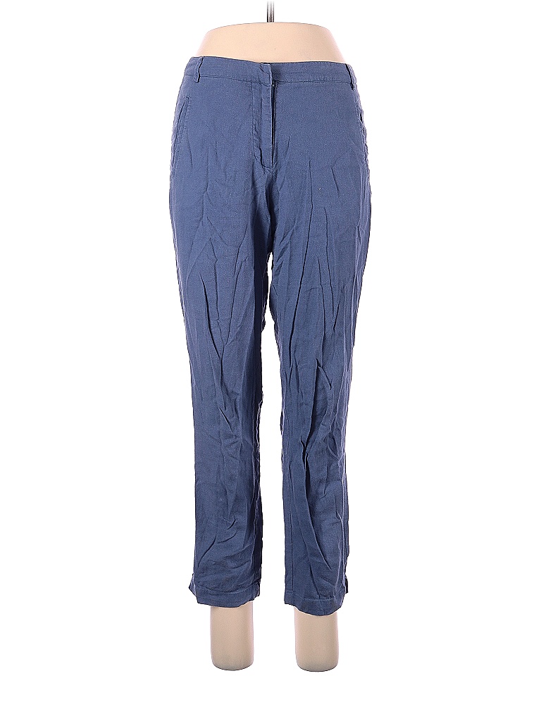 Love Tree Solid Blue Linen Pants Size M - 60% off | thredUP