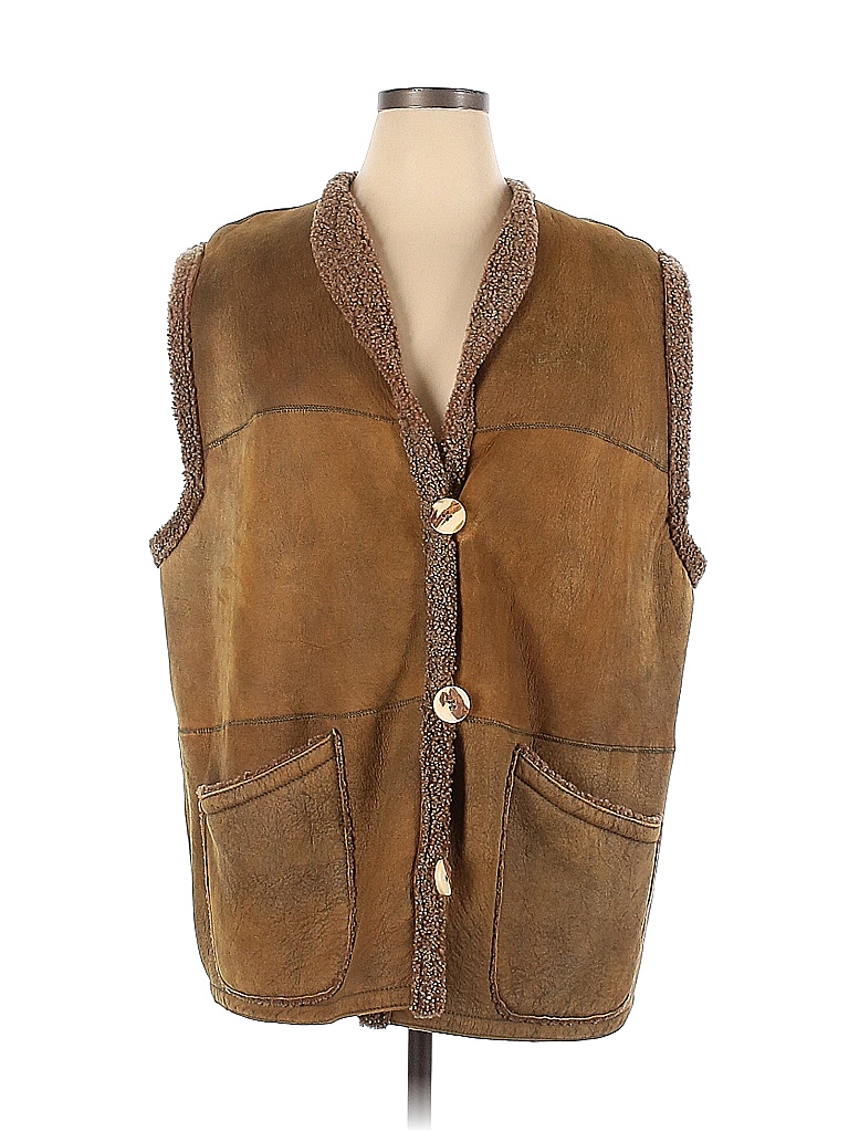 Assorted Brands Solid Colored Brown Vest Size XL - 54% off | thredUP