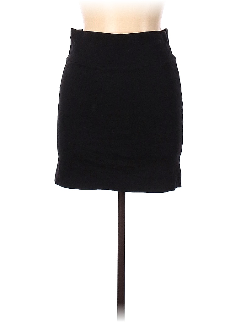 Mandee Solid Black Casual Skirt Size L - 65% off | thredUP